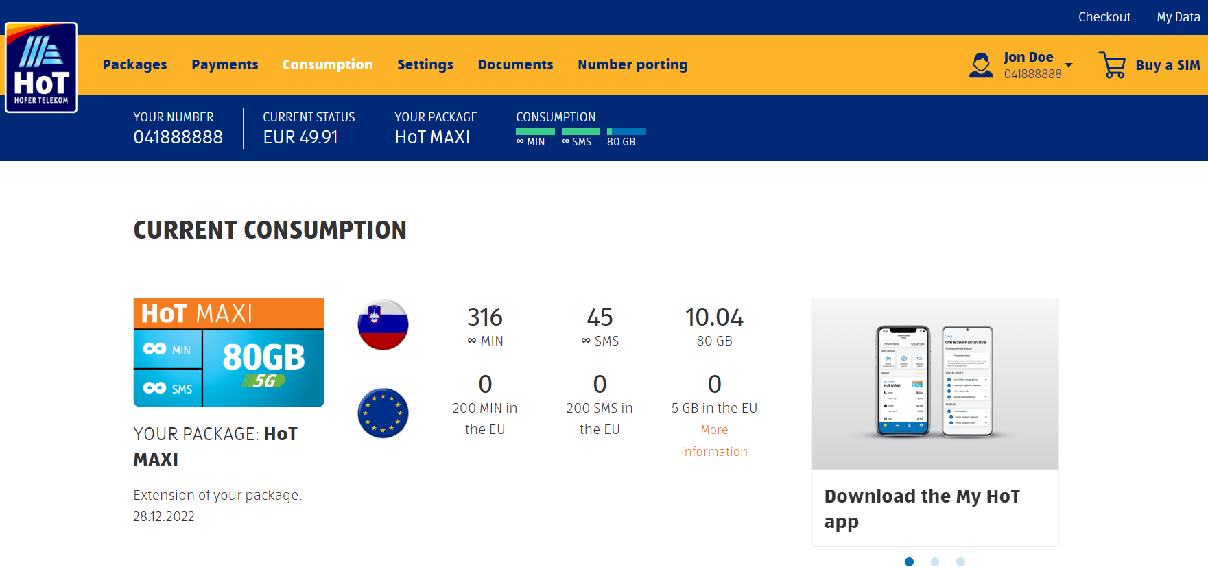 HOT Sim Card Slovenia - Skyline Sim