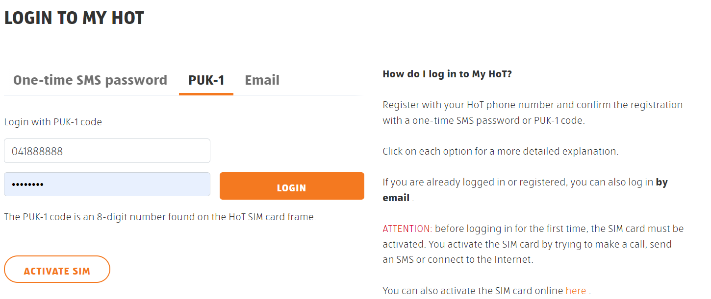 HOT Sim Card Slovenia - Skyline Sim